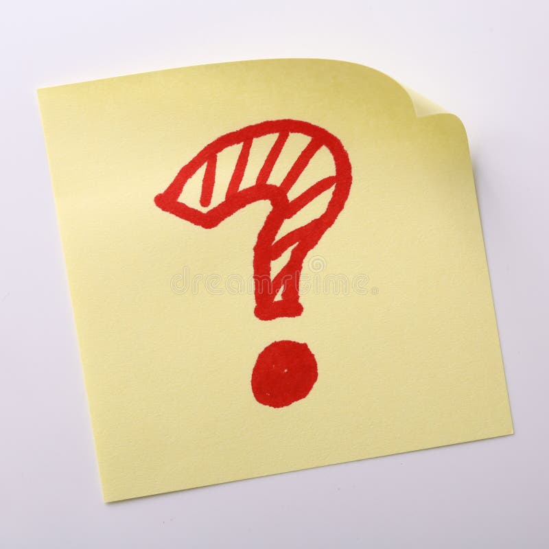 Question Mark Sticky Note stock image. Image of paper - 71385159