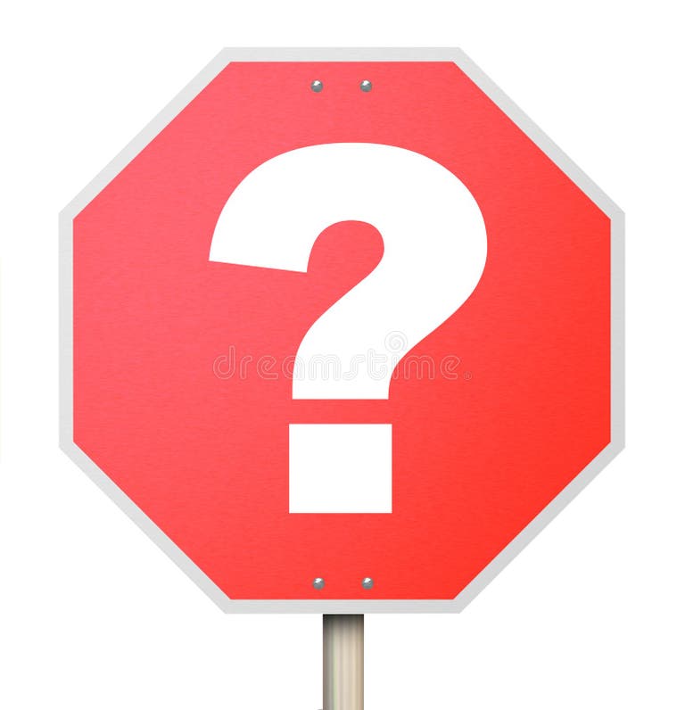 Question Mark Stop Sign Isolated Stock Illustrations – 999 Question ...