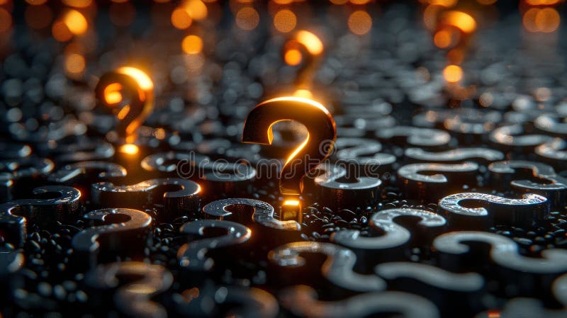 Question Mark Surrounded by Group of Question Marks Stock Photo - Image ...