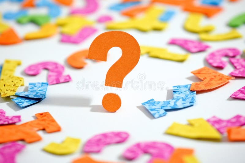 A Question Mark Surrounded by Letters and Symbols, Possibly Used As a ...