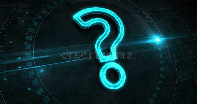 Question Mark Symbol 3d Digital Concept Loop Stock Footage - Video of ...