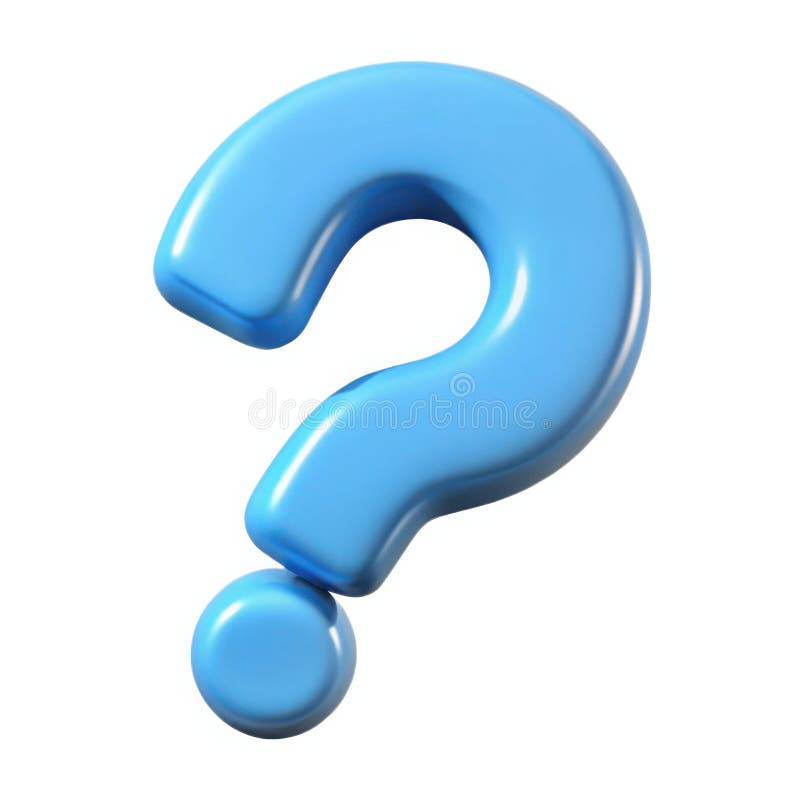 Question Mark Symbol 3d Render Illustration Light Blue Faq Stock ...