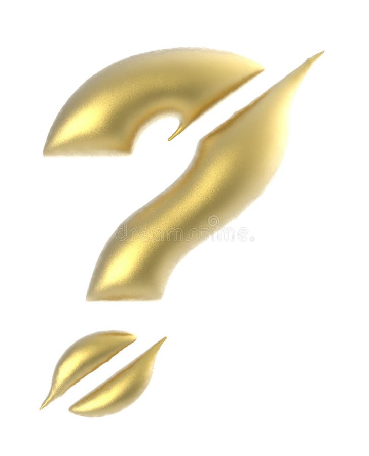 Golden Font Question Mark Stock Illustrations – 196 Golden Font ...
