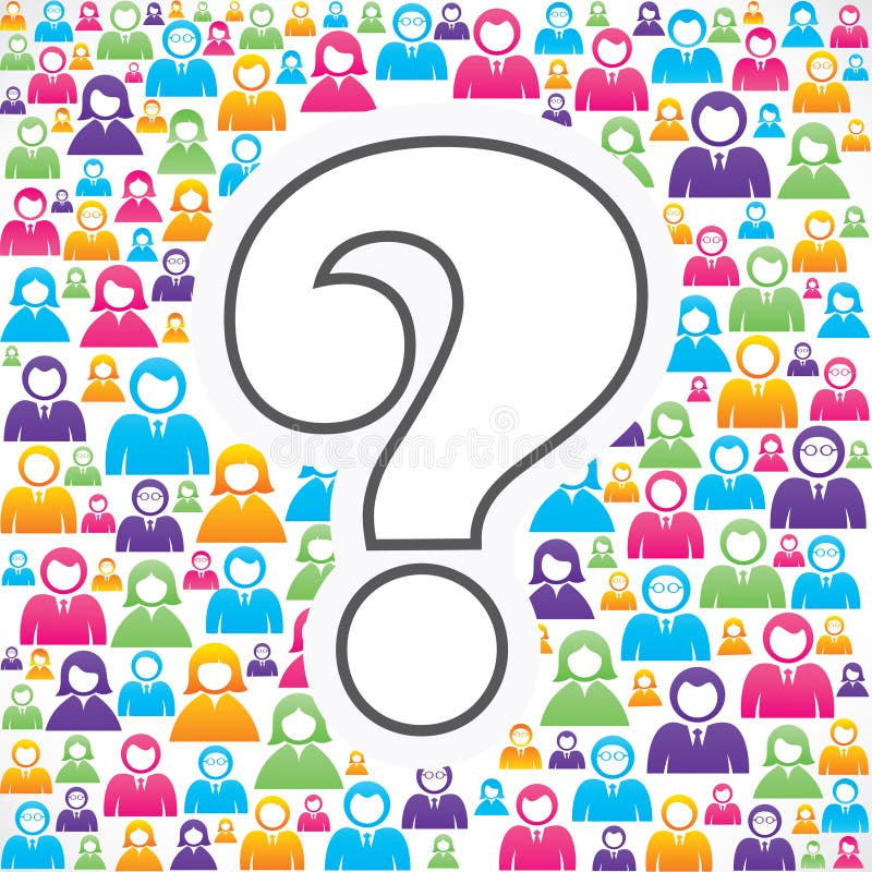 Question Mark Symbol with in Group of People Stock Vector ...