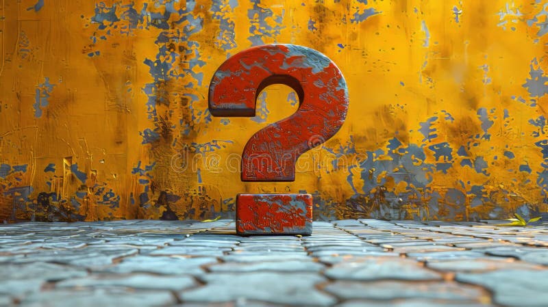 The Question Mark Symbol is Isolated on a Yellow Background with Ample ...