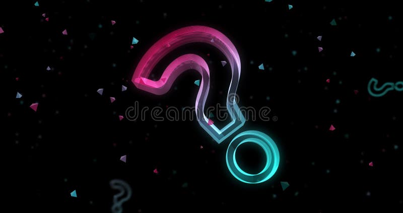 Question Mark Symbol Loop Digital Concept Stock Video - Video of ...