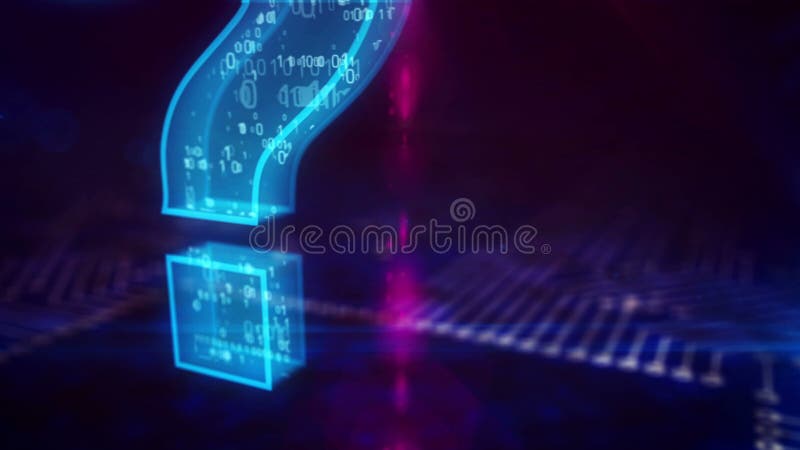 Question Mark Search and Quiz Symbol Rotating Loop Concept Stock Video ...