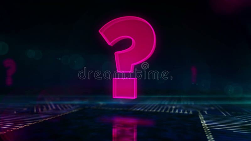 Question Mark Search and Quiz Symbol Rotating Loop Concept Stock Video ...