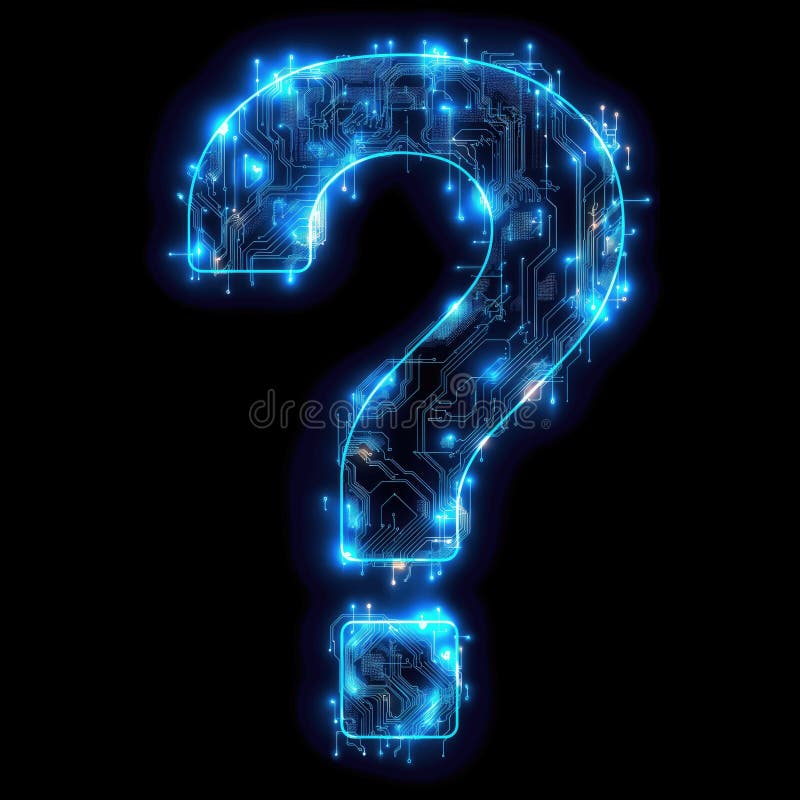 Question Mark Symbol Made of Electronic Circuit Board. Vector ...