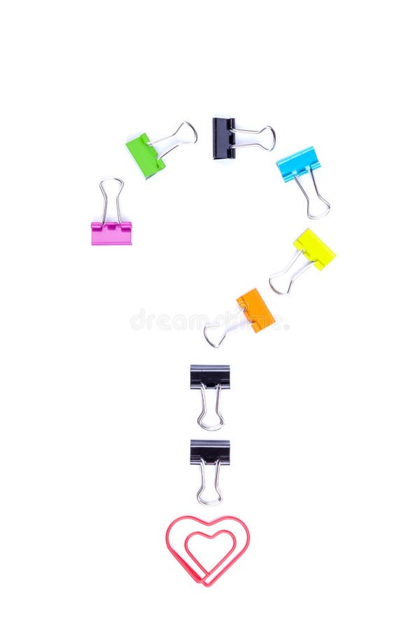 Question Mark Symbol Made Multicolored Paper Clip Binders Stock Photos ...