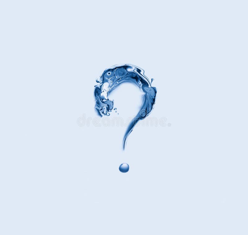Water Question Mark stock photo. Image of decision, question - 109540528