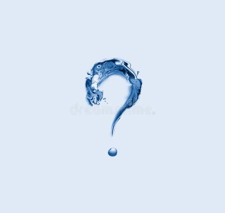 Water Question Mark stock photo. Image of decision, question - 109540528