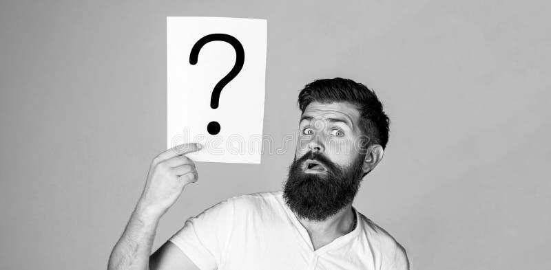 Question Mark, Symbol. Man Question. Male with Question Marks. Getting ...
