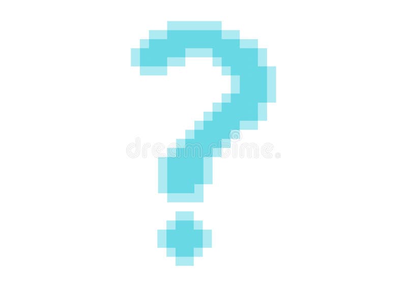 Question Mark Symbol with Pixel Theme Stock Vector - Illustration of ...