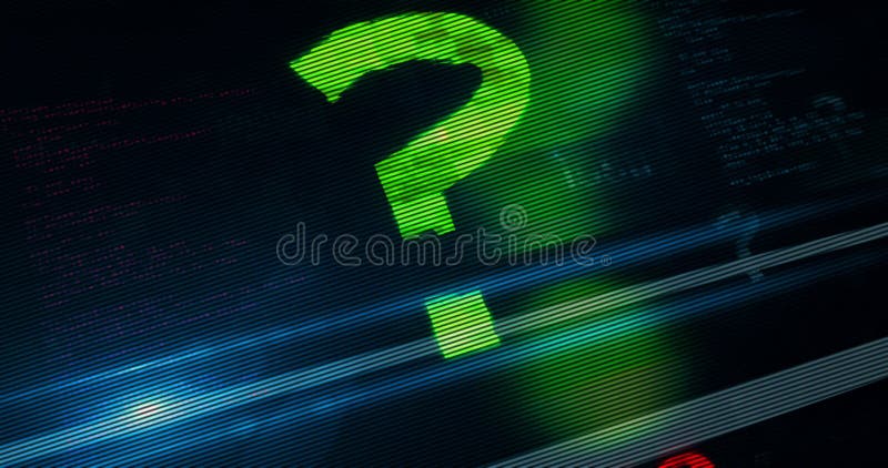 Question mark symbol stock video. Video of error, glitch - 299850991