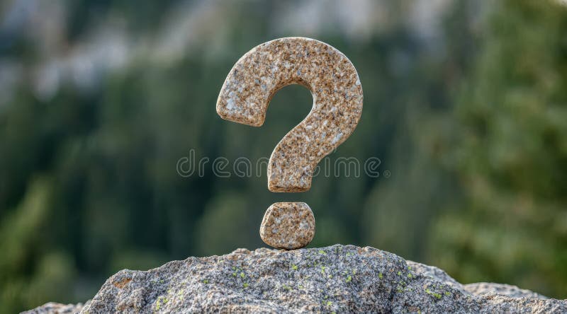 Question Mark Symbol on Rock Stock Illustration - Illustration of ...