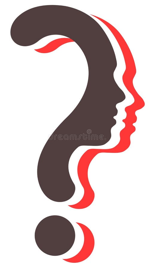 Question Mark Symbol Silhouette of a Girl Stock Vector - Illustration ...