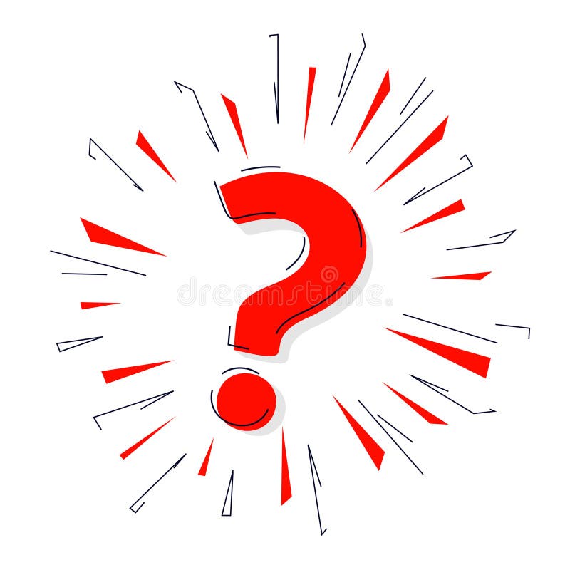 Question Mark Symbol Template in Modern Style Stock Illustration ...