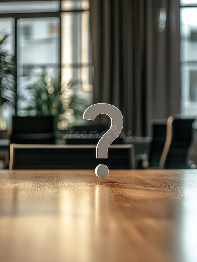 Question Mark on Tabletop stock photo. Image of professional - 389127786