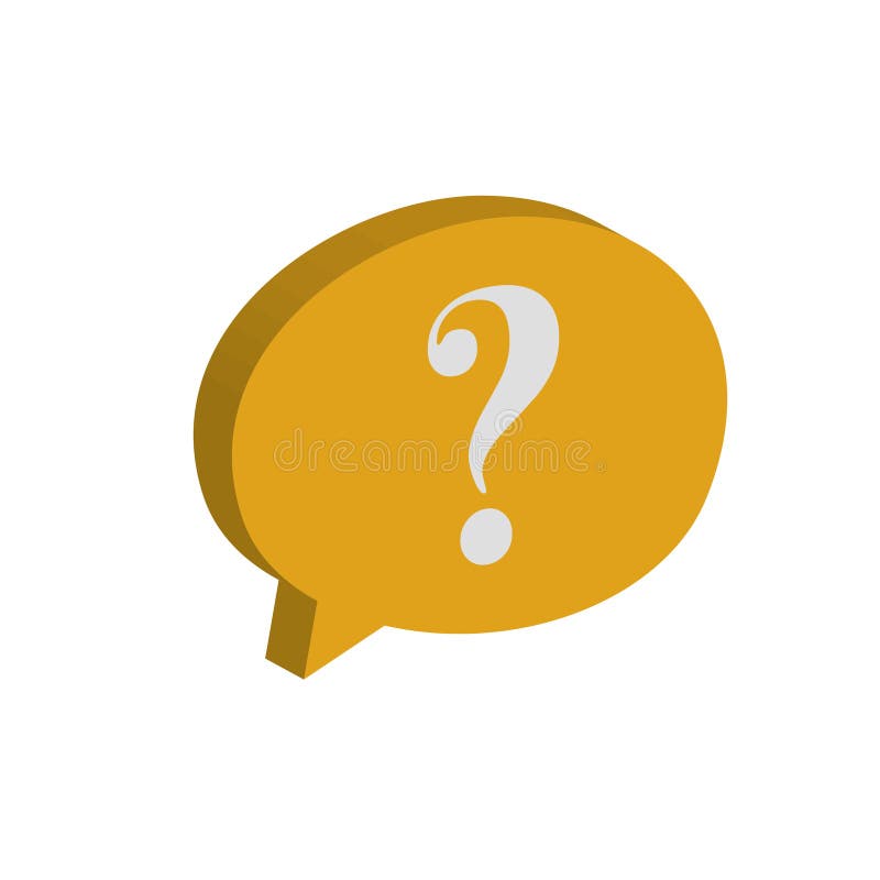 Question Mark Talk Balloon 3D Icon Stock Vector - Illustration of ...