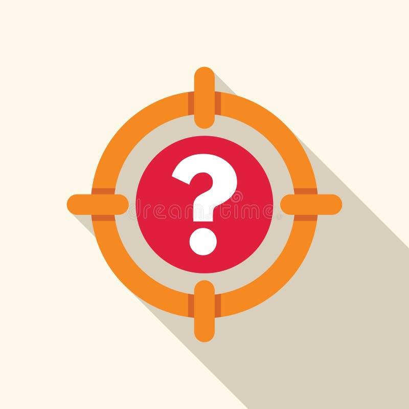 Question Mark is Targeting with Crosshairs Icon Stock Vector ...