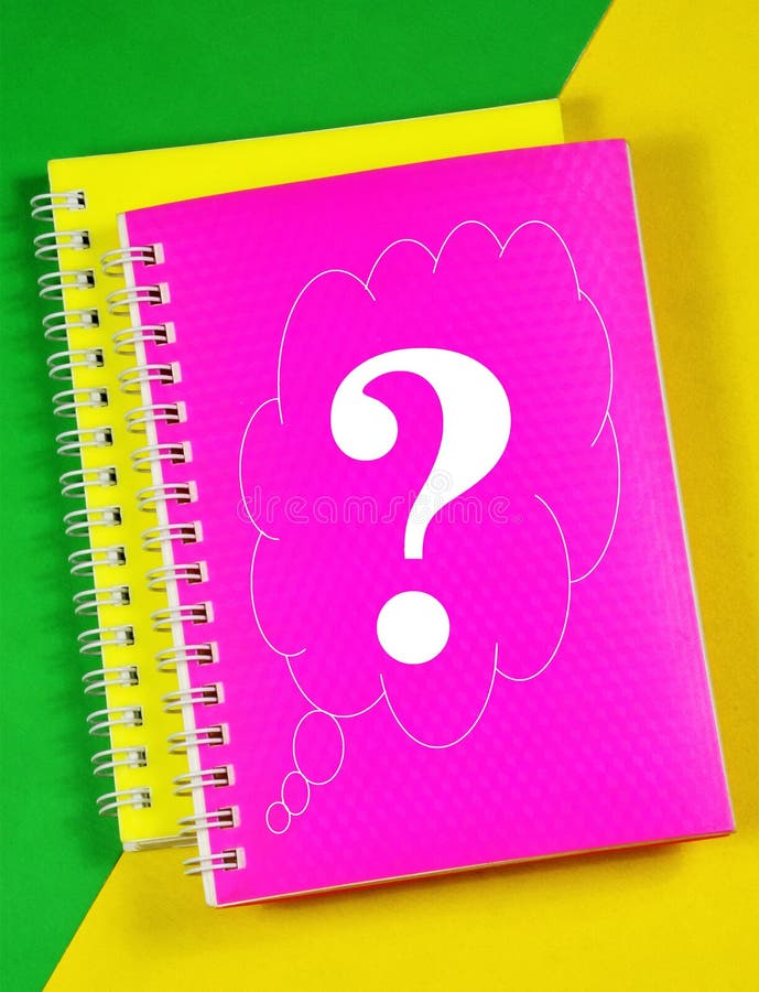 A Question Mark is a Text Label on a Notepad. Stock Photo - Image of ...