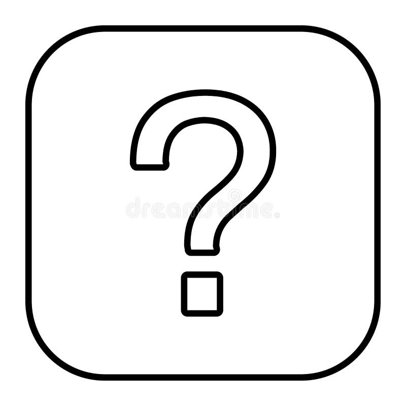 Question Mark Thin Line Icon. Question Sign Vector Illustration ...