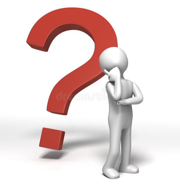 Question Mark Thinking stock illustration. Illustration of lost - 12839503