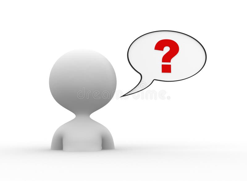 Question Mark in Thought Bubble Stock Illustration - Illustration of ...