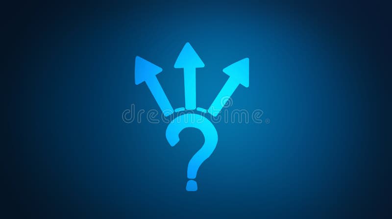 Question Mark and Three Arrows Stock Illustration - Illustration of ...