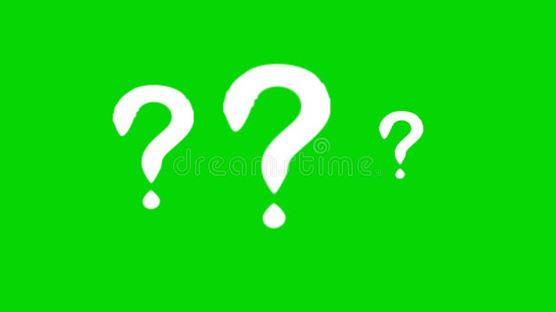 Question Mark Three Character Loop of Fast Appear and Elastically ...