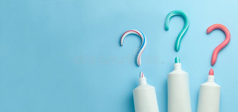 Question Mark from Toothpaste. Concept of Choosing Good Toothpaste for ...