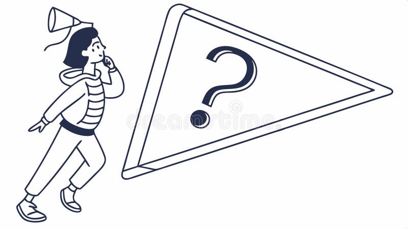 Question Mark in Triangle, Query and Uncertainty Symbol Vector Design ...