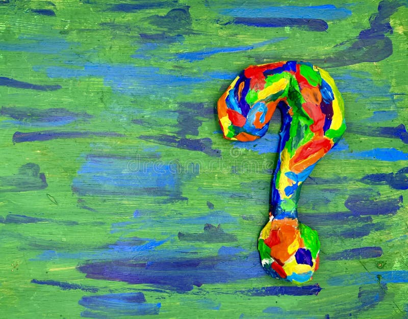 Detail of a Very Colorful Question Mark. Stock Illustration ...