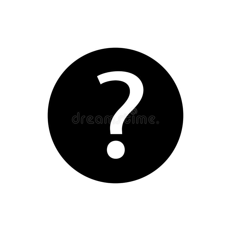 Question Mark Vector Icon in Circle on White Background. Eps10 Stock ...