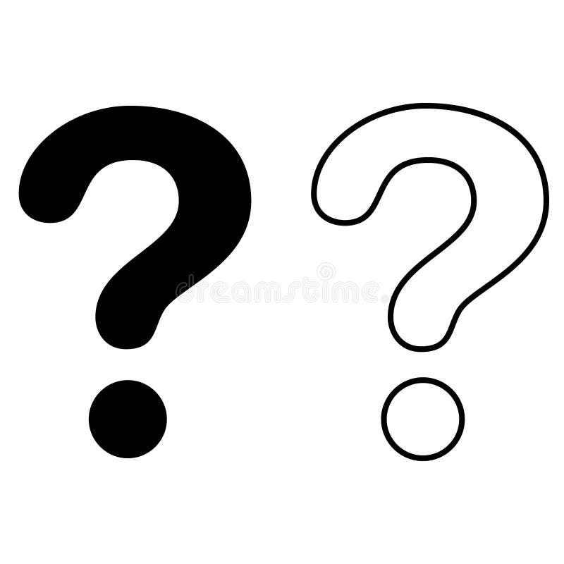 Question Mark Vector Icon Set. Answer Illustration Sign Collection. Ask ...