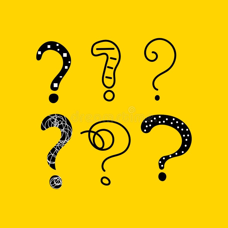 Question Mark Vector Set, Sketch Stock Vector - Illustration of pattern ...