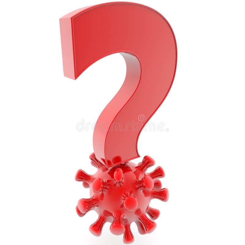 Question Mark with Virus Concept Stock Illustration - Illustration of ...