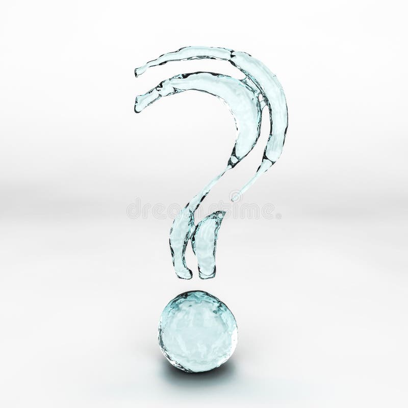 Question Mark of Water Splashes Isolated Stock Illustration ...