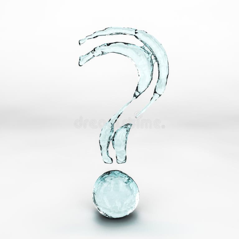 Question Mark of Water Splashes Isolated Stock Illustration ...