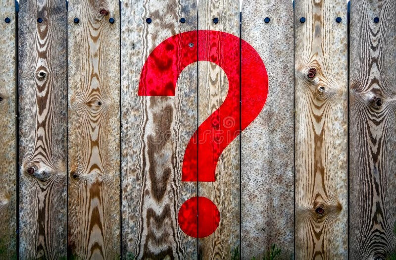 Question Mark on Weathered Wooden Fence Symbolizing Problems and ...