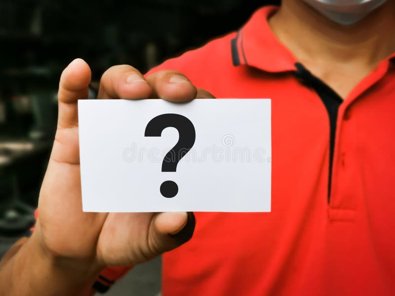 Question Mark on White Card Stock Photo - Image of design, concept ...