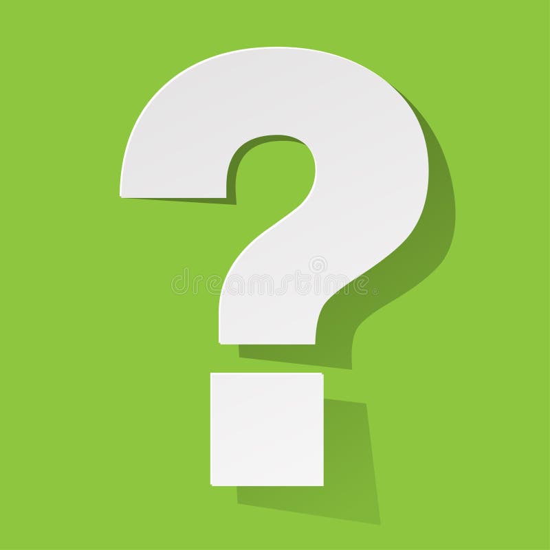 Question Mark White on a Coral Color Background Stock Vector ...