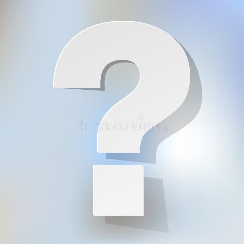 Question Mark White on a Coral Color Background Stock Vector ...