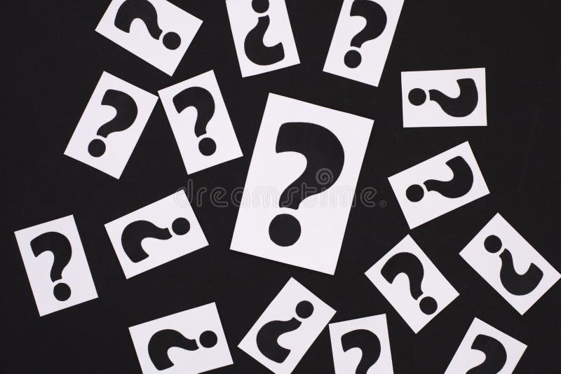 A Question Mark on a White Sheet a Yellow Background . FAQ Frequency ...