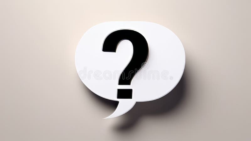 Question Mark on a White Sticker. Generative Ai Stock Illustration ...