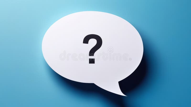 Question Mark on a White Sticker. Generative Ai Stock Illustration ...