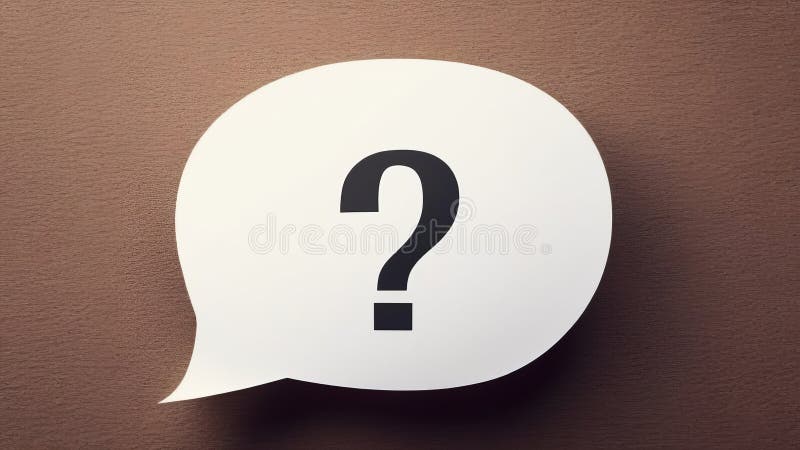 Question Mark on a White Sticker. Generative Ai Stock Illustration ...