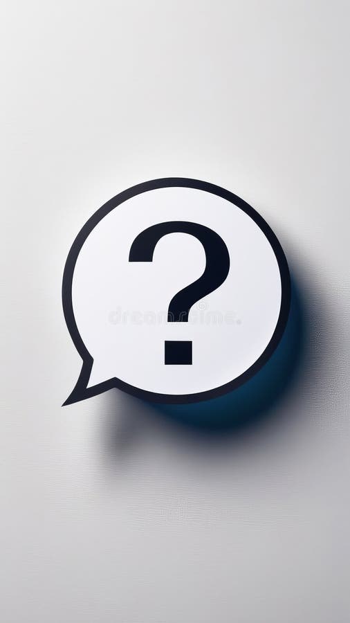 Question Mark on a White Sticker. Generative Ai Stock Illustration ...