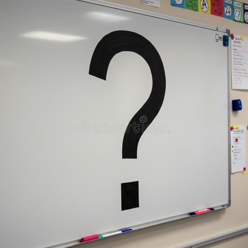 Question Mark Whiteboard Classroom Stock Illustration - Illustration of ...
